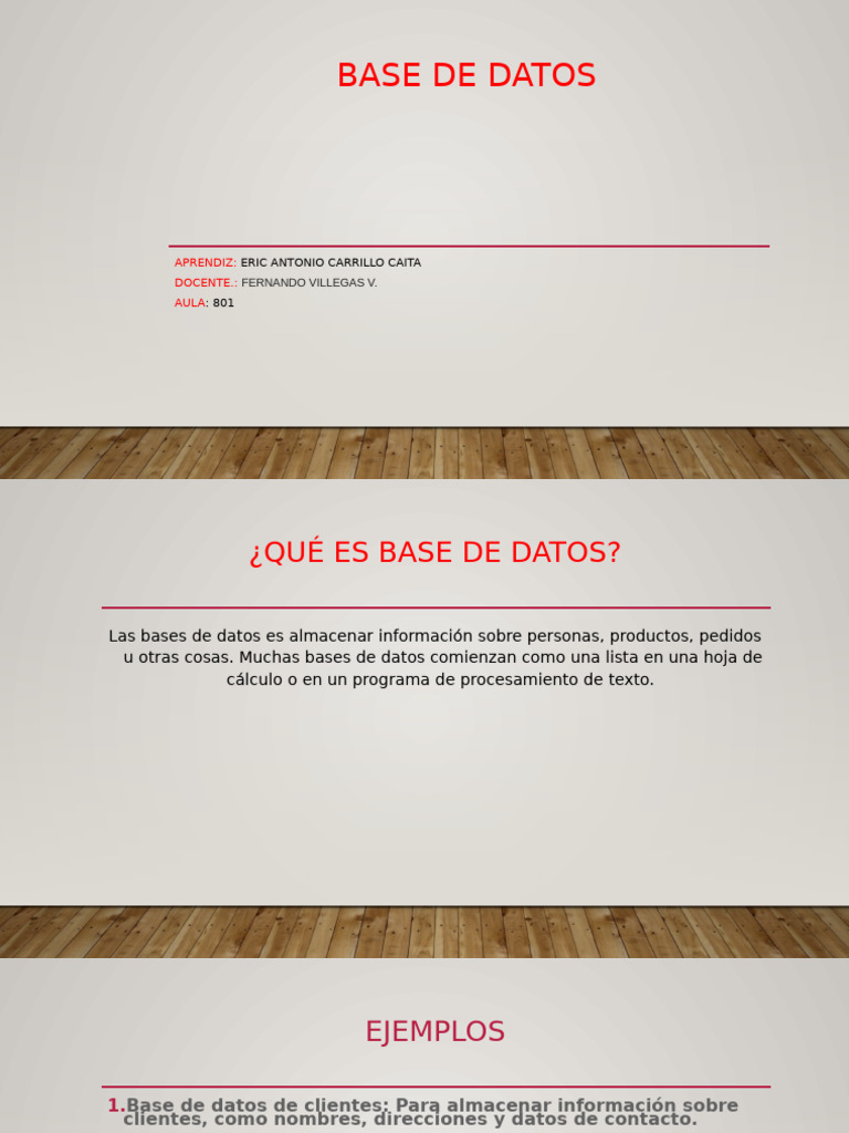 Taller Base de Datos 1 | PDF | Bases de datos | Información