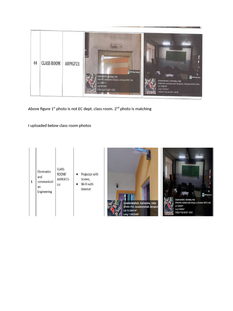 Class Room Photo Mismatch | PDF