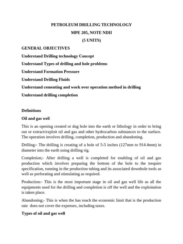 Petroleum Drilling Technology Overview | PDF | Offshore Drilling ...