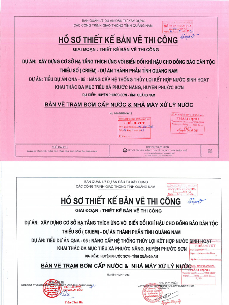 CW07.01.3 - BV Tram Bom Cap Nuoc & Nha May Xu Ly Nuoc | PDF