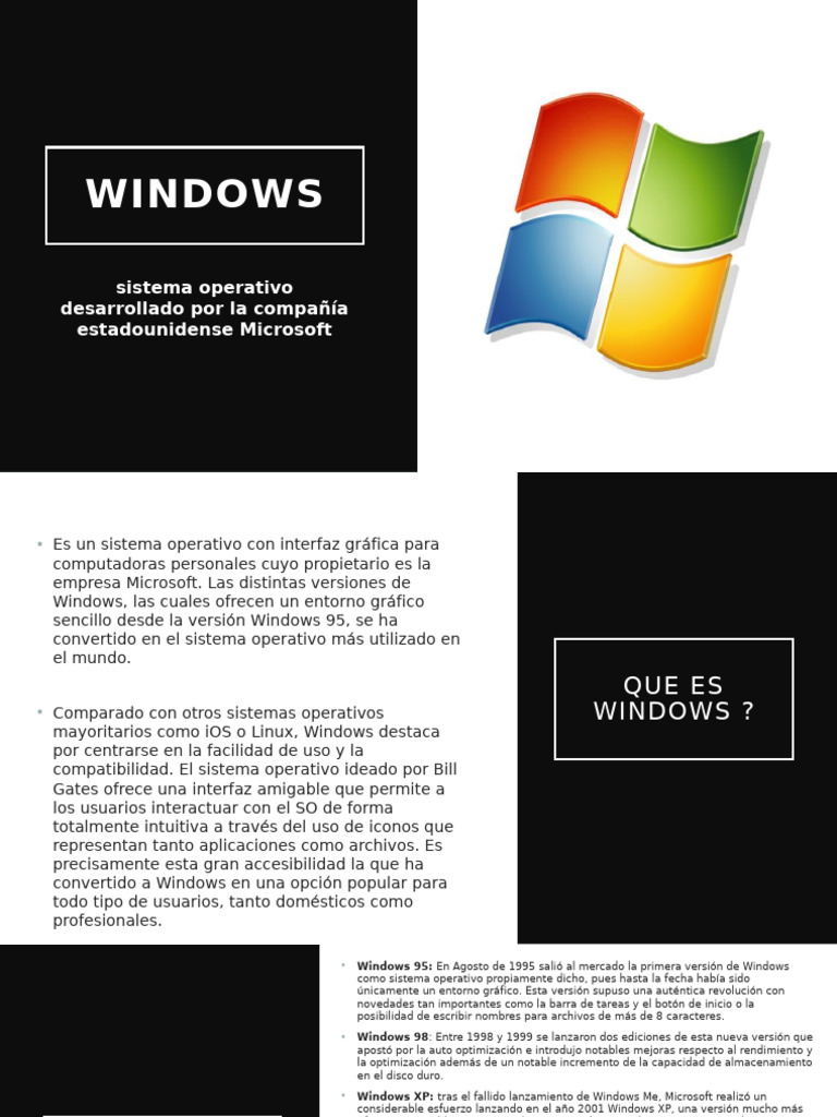 Windows Presentacion | PDF | Microsoft Windows | Microsoft