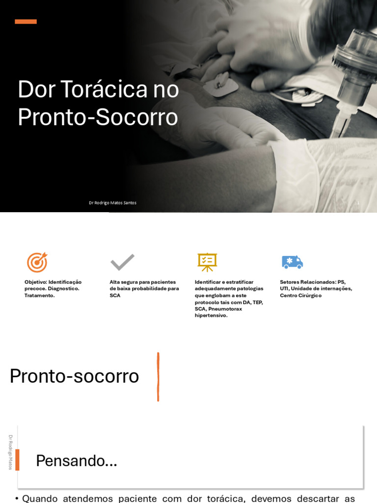 Dor Toracica | PDF | Doenças e distúrbios | Sintomas e sinais