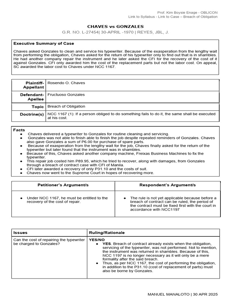 15 Chaves v. Gonzales - Manaloto | PDF | Public Law | Justice