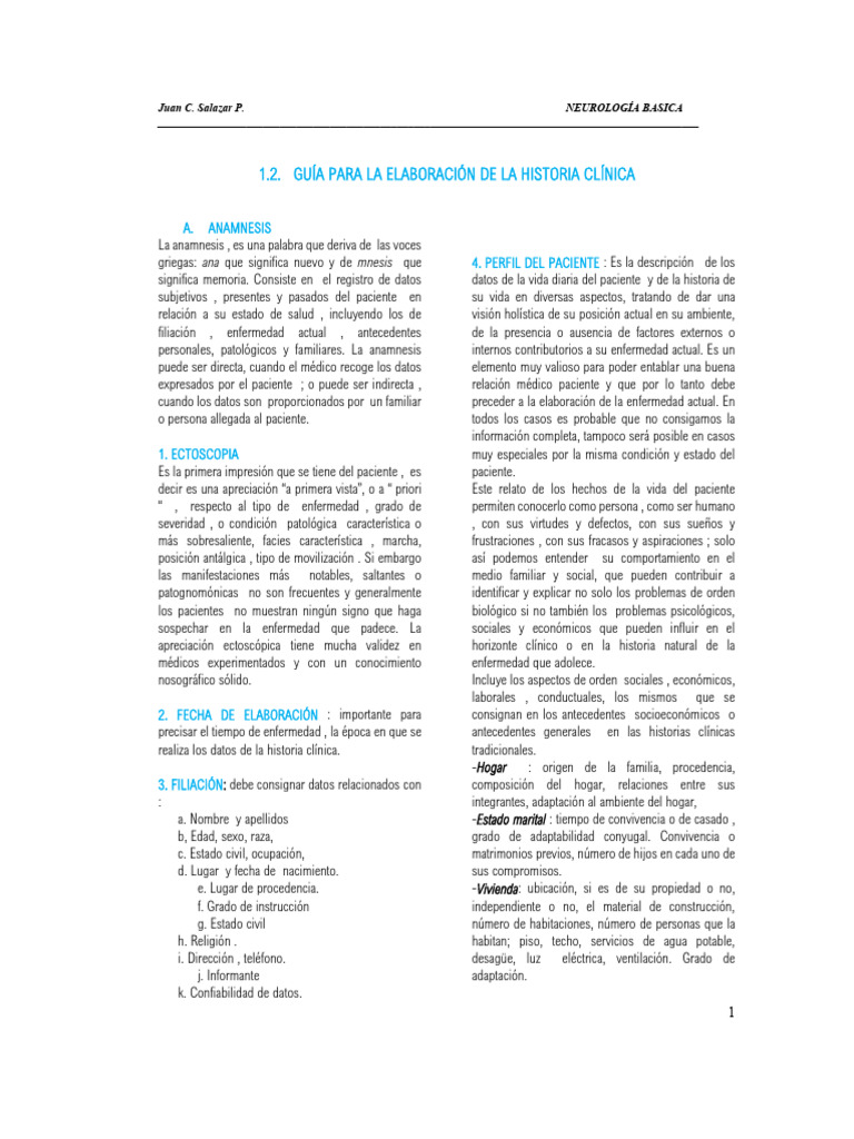 Guía para La Elaboración de La Historia Clínica | PDF | Dieta | Ojo humano