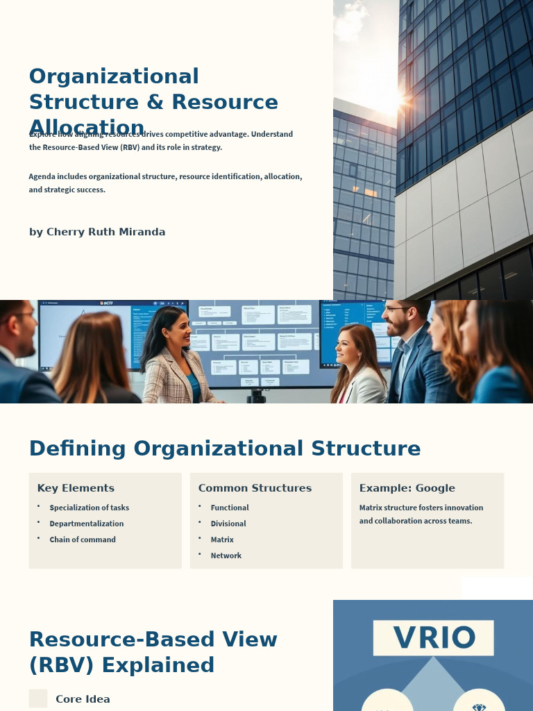 Organizational Structure and Resource Allocation RBV For Strategic ...