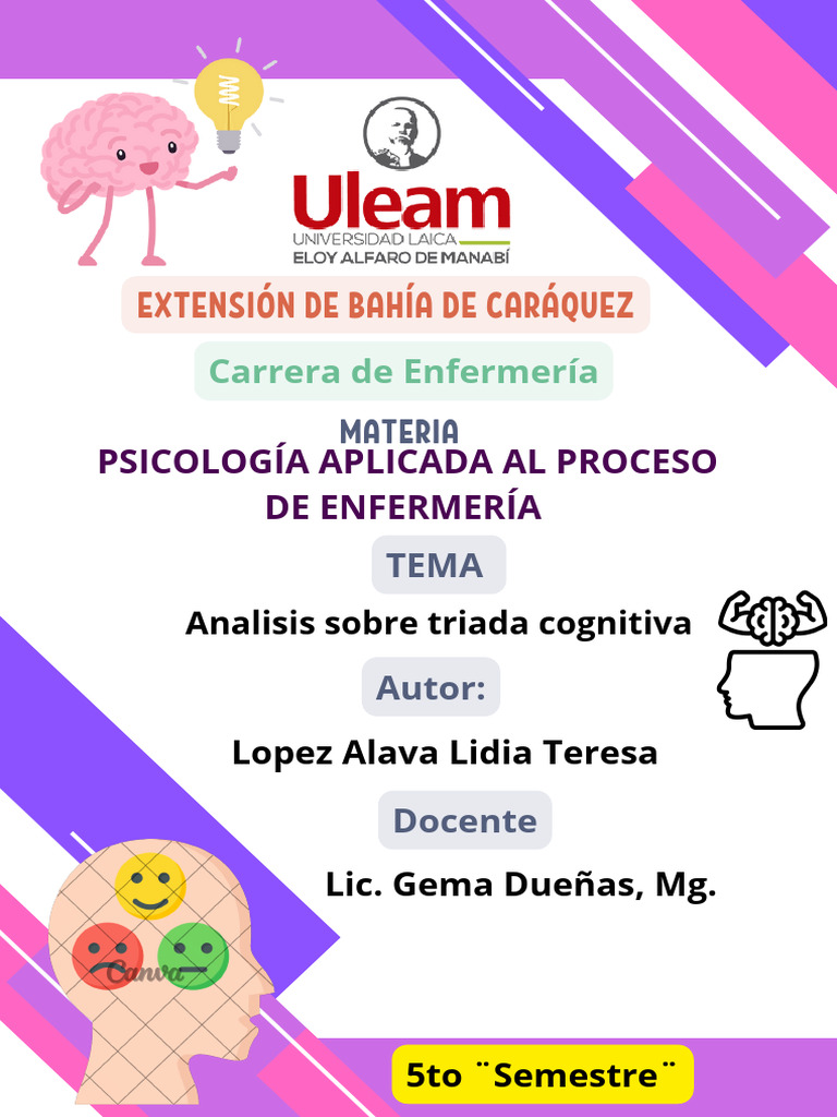 Analisis Sobre Triada Cognitiva LIDIA LOPEZ | PDF | Las emociones ...