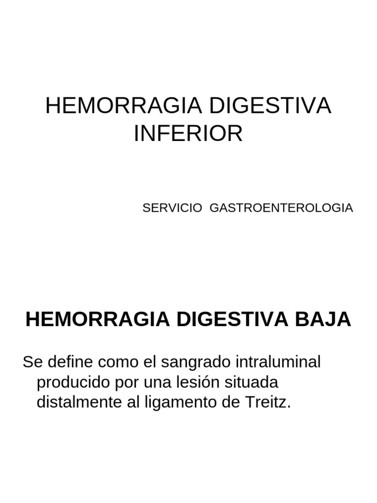 Hemorragia Digestiva Inferior | PDF