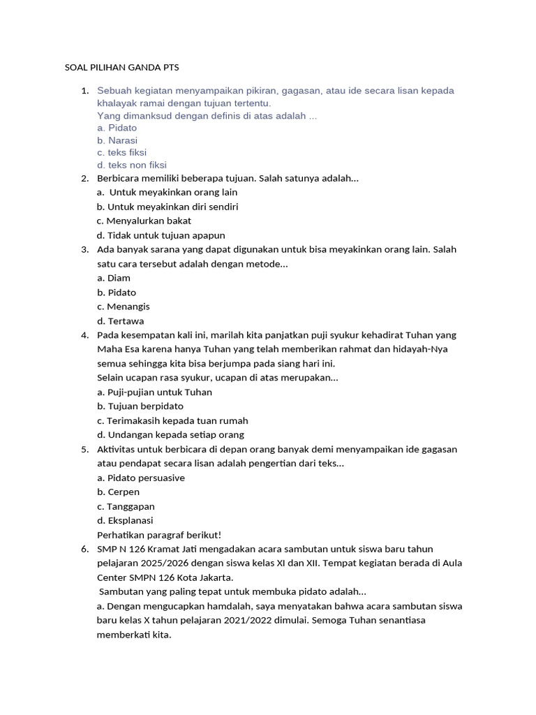 Tujuan dan Metode Berpidato | PDF