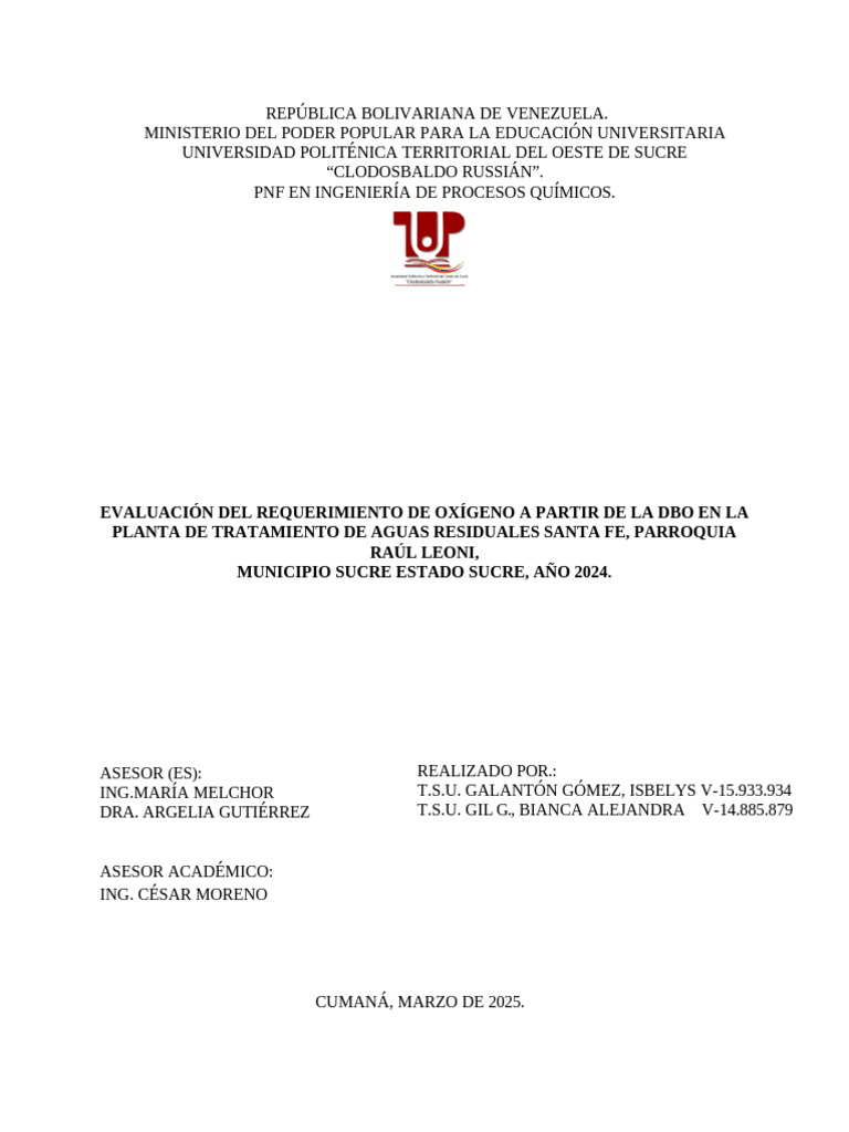 Proyecto 08 de Abril Final | PDF | Aguas residuales | Agua