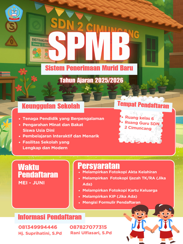 Pamflet Pendaftaran SD 2025 | PDF