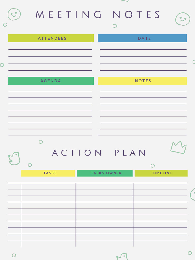 Meeting Notes With Action Plan | PDF