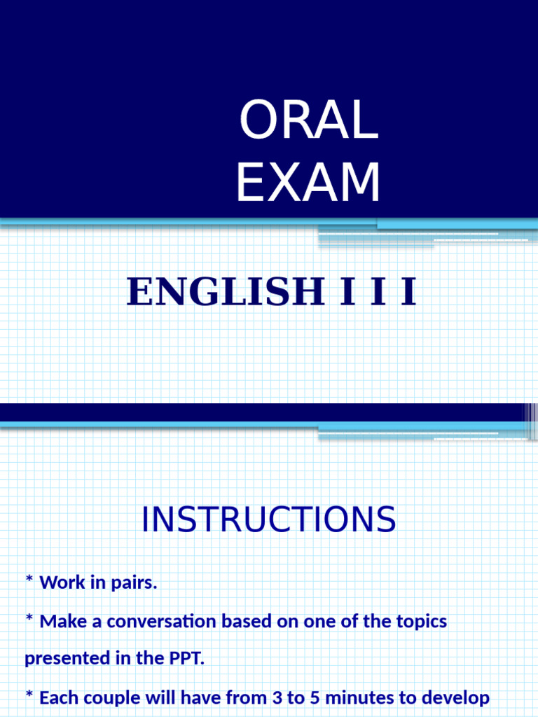 Eng III Oral Exam | PDF