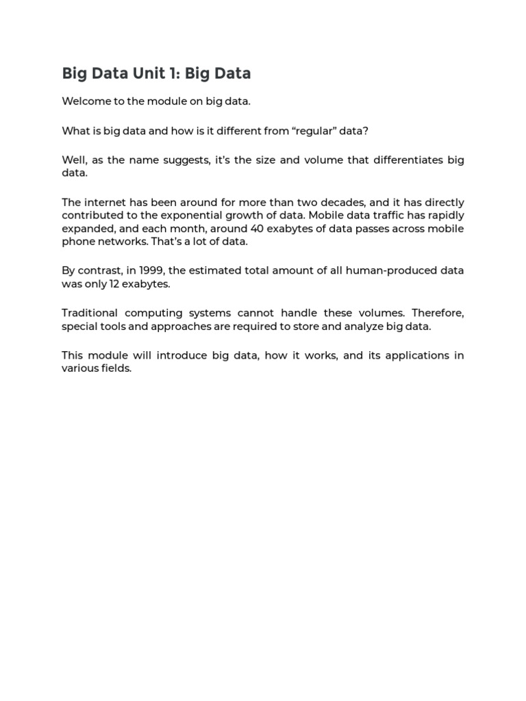 IHPKdAmTbFh60xQ8 - dnB4Ufhq5TSyvn4F-Big Data Unit 1-Big Data - Video Transcript | PDF