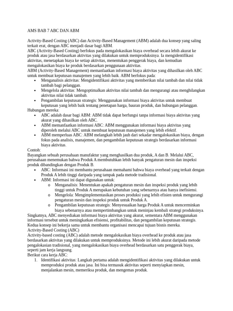 Ams Bab 7 ABC Dan Abm | PDF
