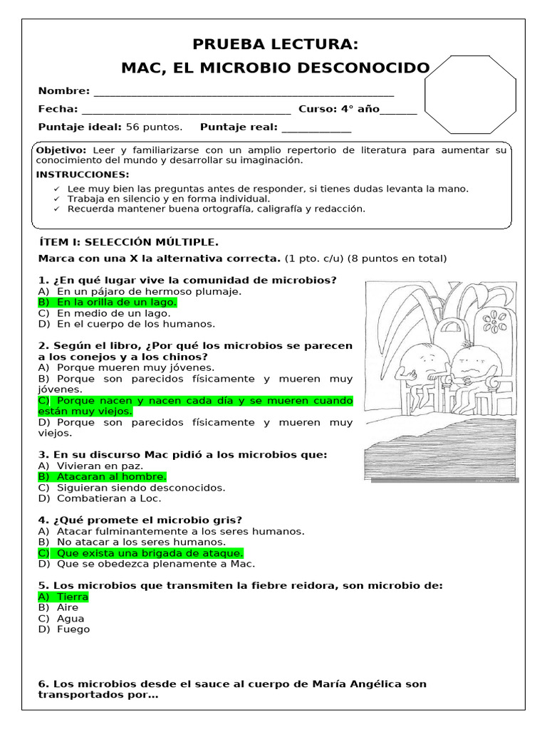 Microbios: La Historia de Mac y Loc | PDF
