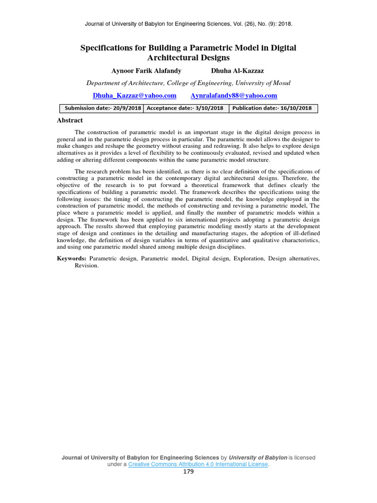 Specifications For Building A Parametric | PDF | Design