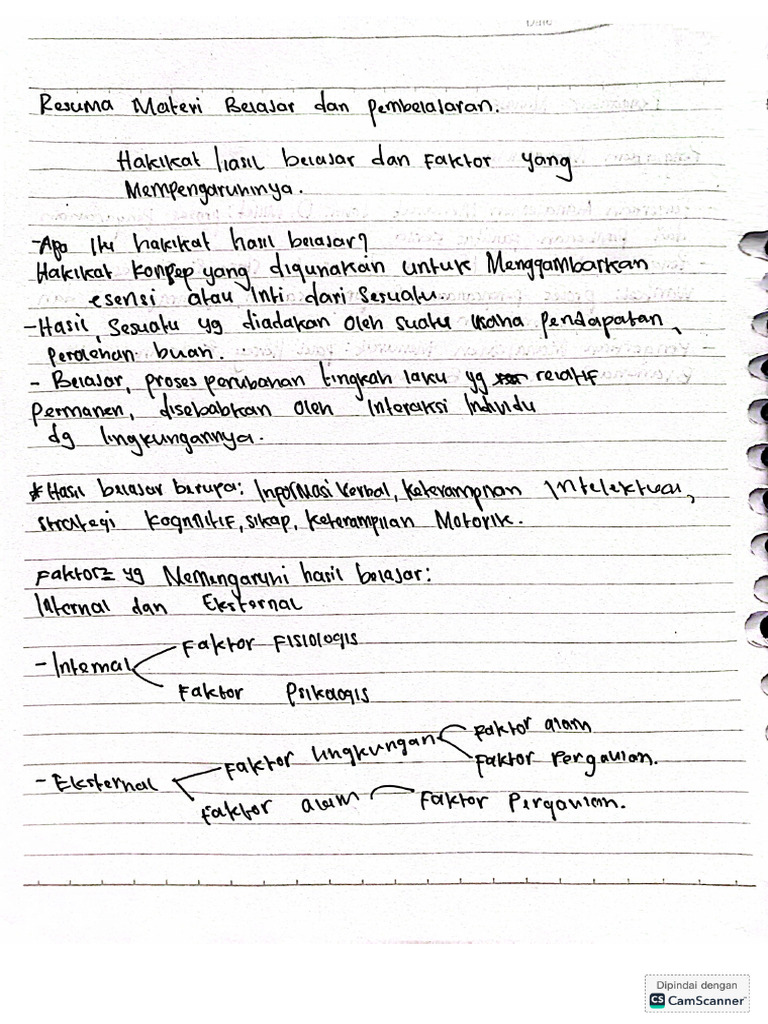 Resume - Belajar Dan Pembelajaran - Ni Kade | PDF