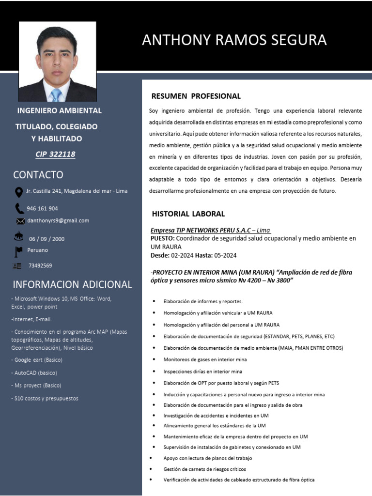 CV Anthony Ramos 3500 | PDF | Business