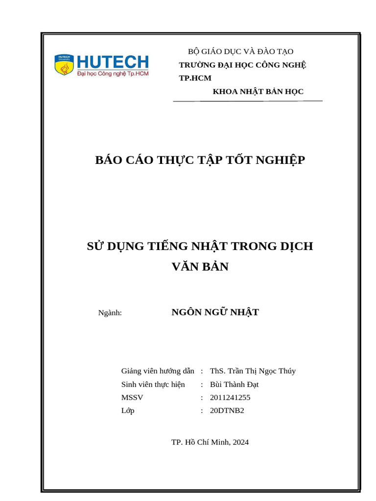BCTT Bùi Thành Đ T - 20dtnb2 | PDF