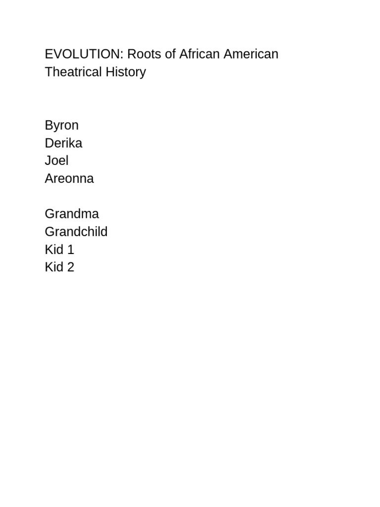 African American History (SCRIPT) | PDF