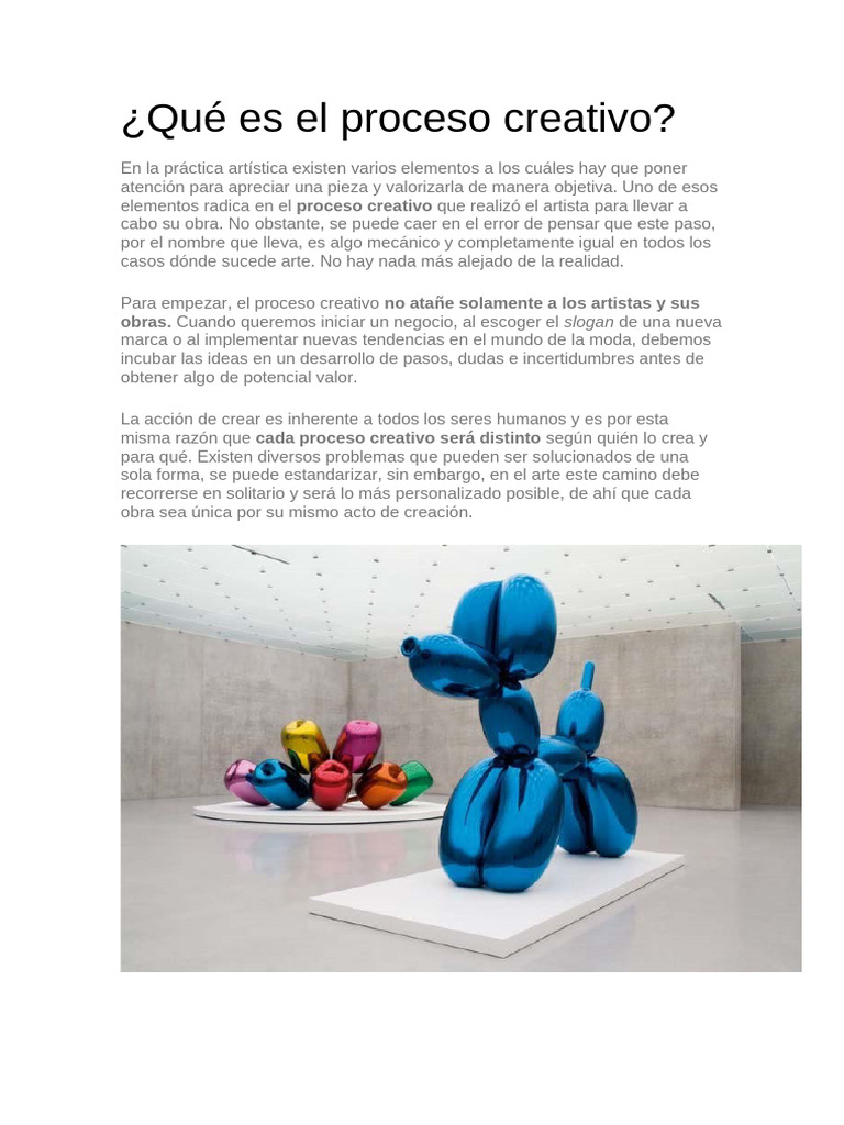 Separata N°7 - Que Es El Proceso Creativo | PDF | Creatividad | Pensamiento