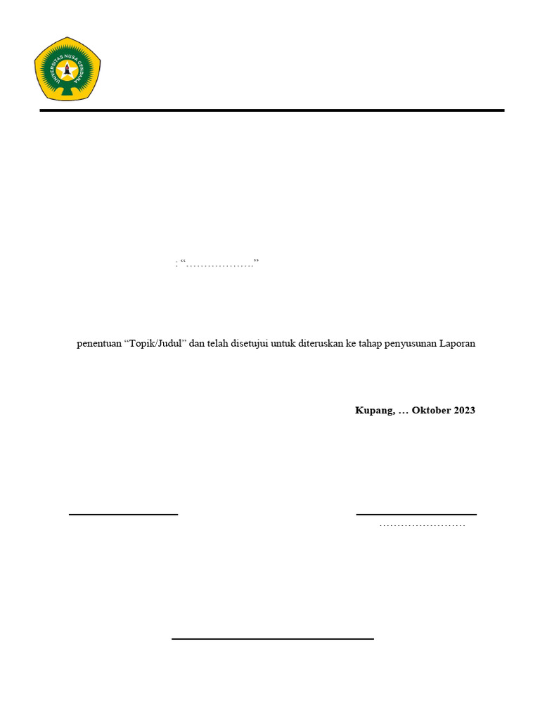 2 Contoh Lembar Persetujuan | PDF