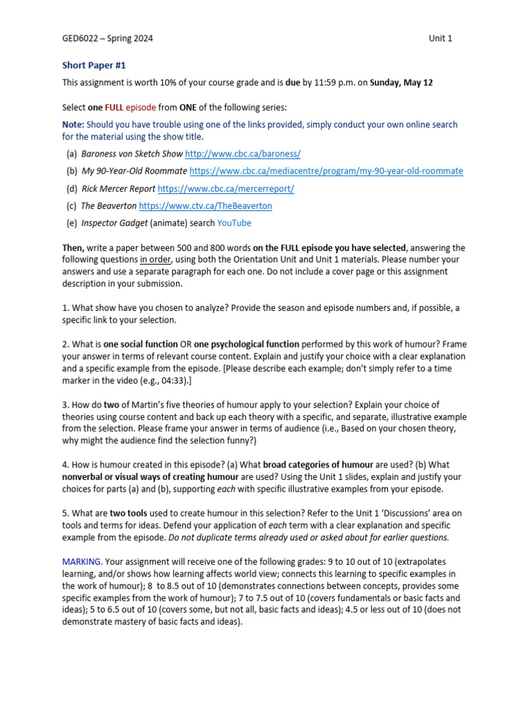 Short Paper 1 GED6022 S24 Final | PDF | Cognitive Science | Behavioural Sciences