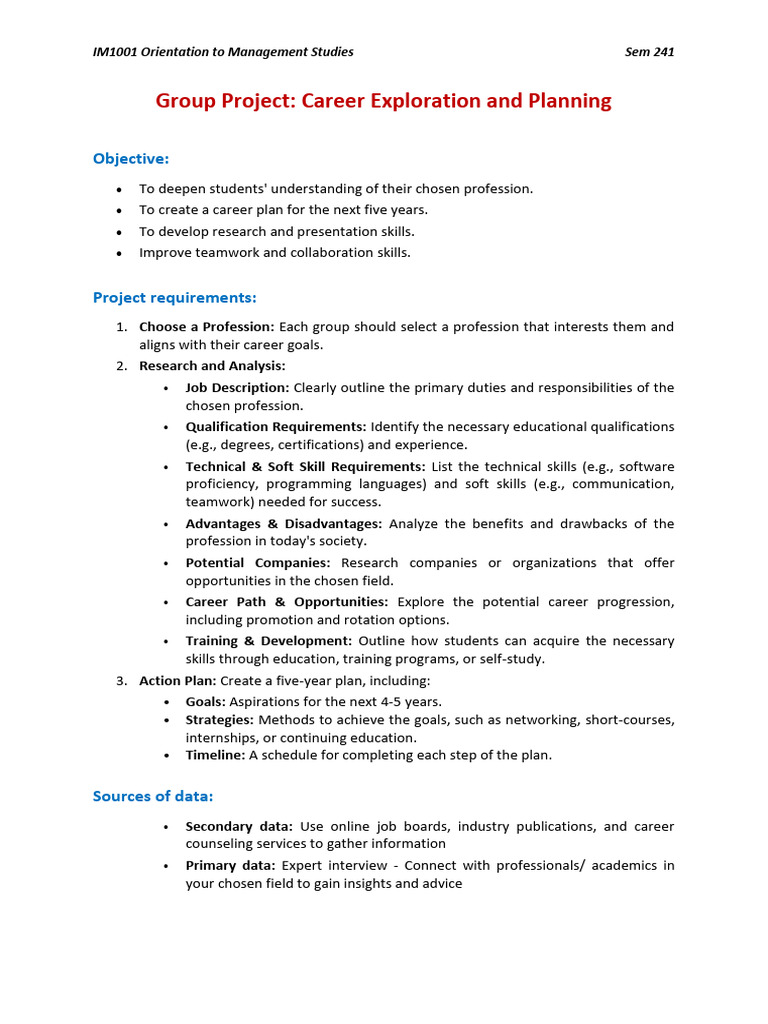 Group Project Instructions | PDF | Skill | Cognition