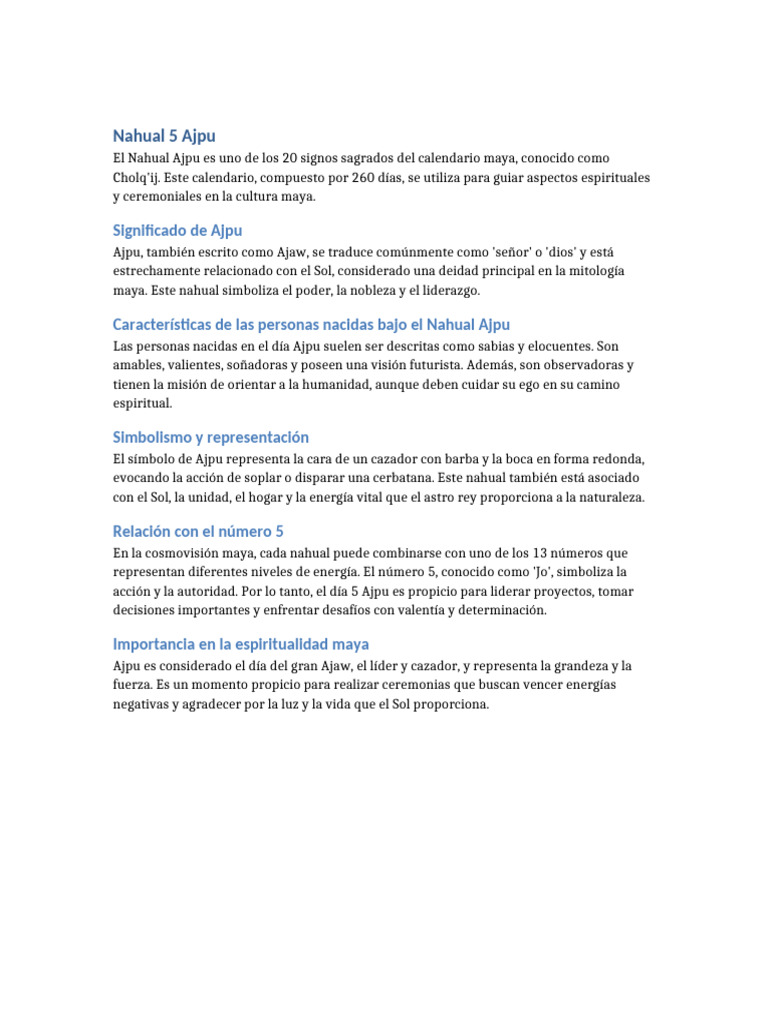 Nahual 5 Ajpu | PDF