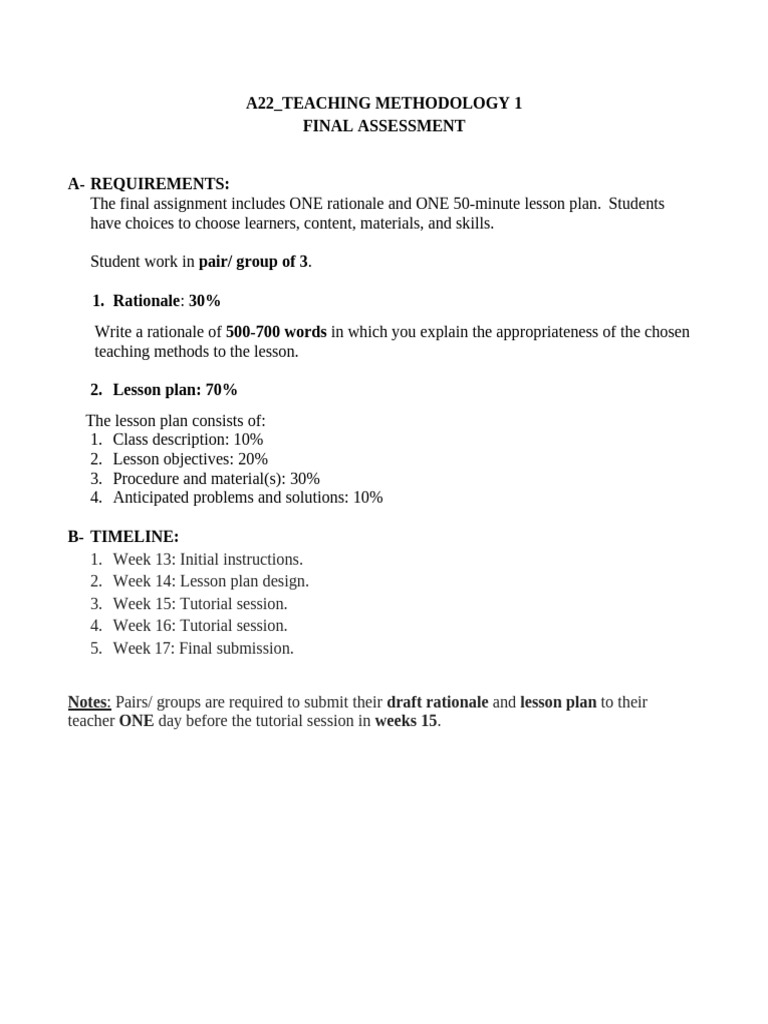 A22 - Final Assignment Guideline | PDF