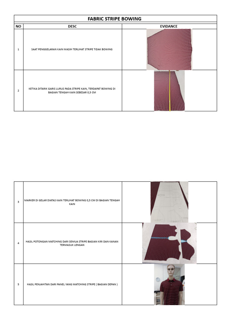 Analisis Bowing pada Kain Stripe | PDF