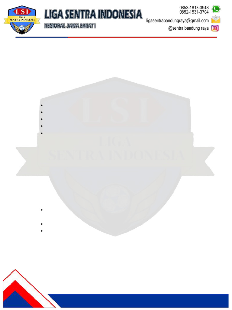 Aturan Liga Sentra Indonesia U11 | PDF