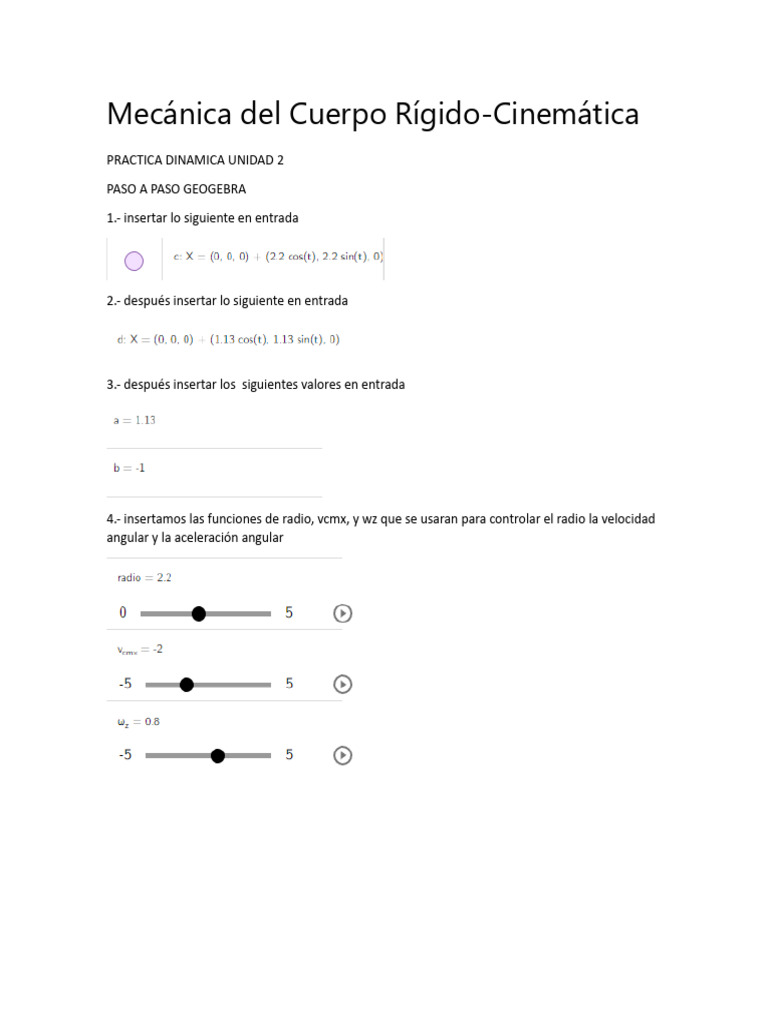 Practica Geogebra U2 Equipo 5 | PDF