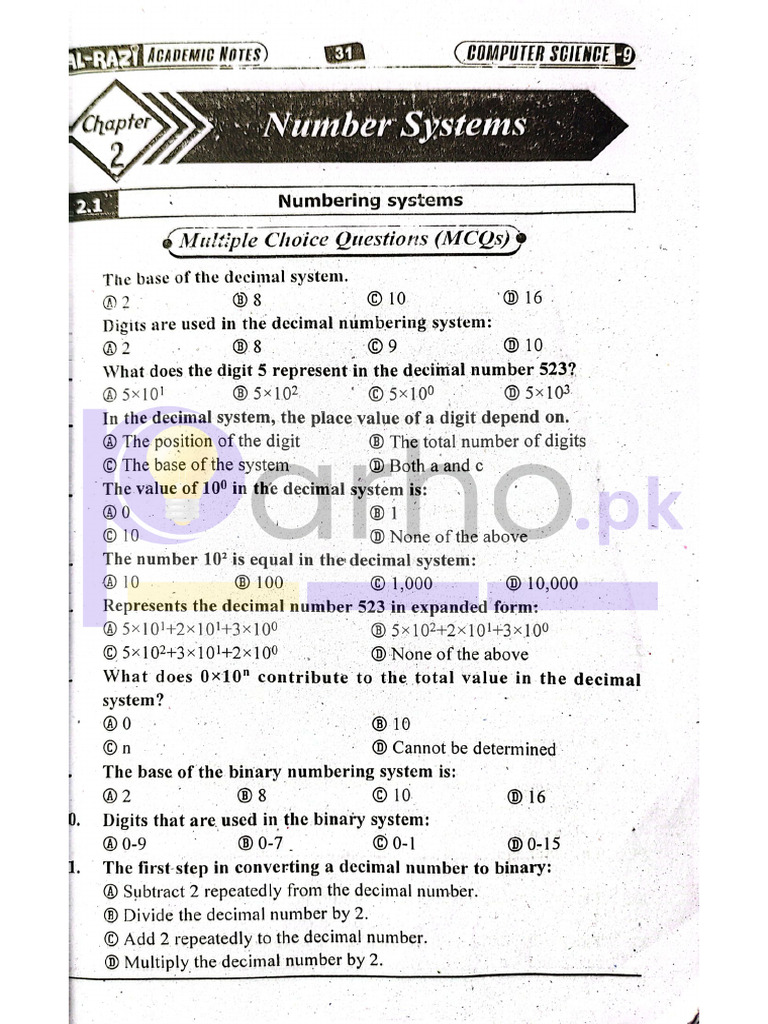 9th Computer Notes CHP 2 | PDF