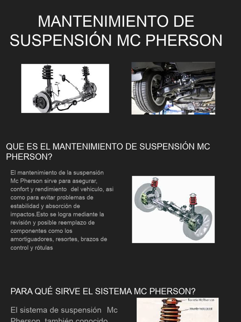 Mantenimiento de Suspensión MC Pherson | PDF