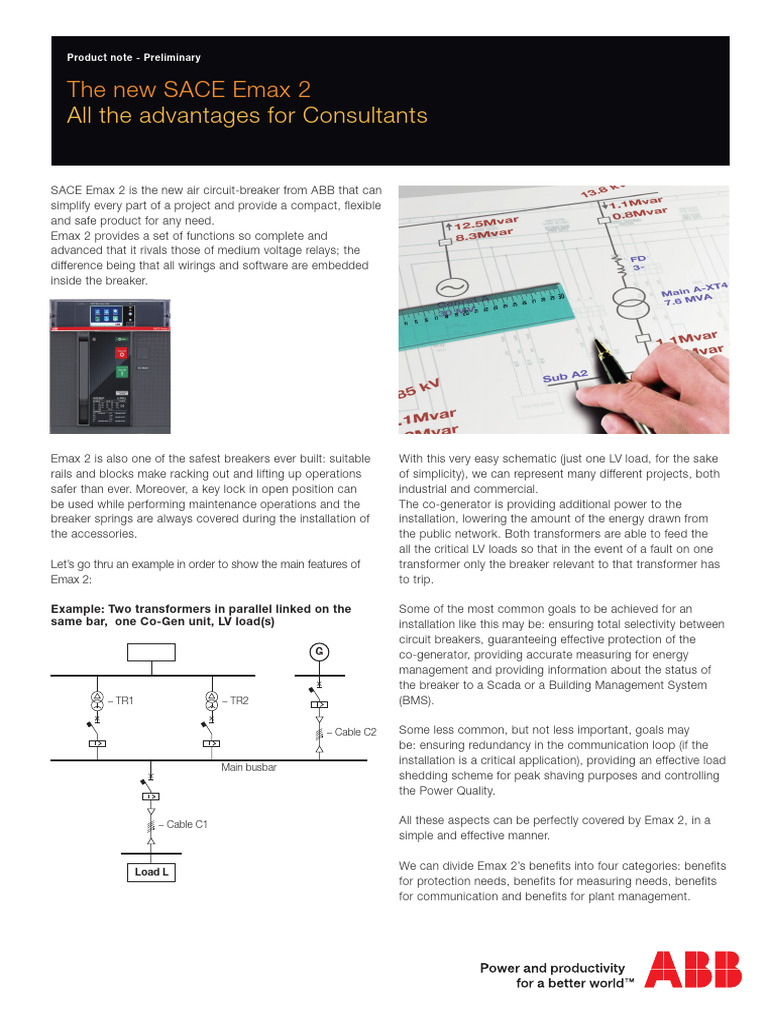 SACE Emax 2: Advanced Circuit Breaker Solutions | PDF | Electronic ...