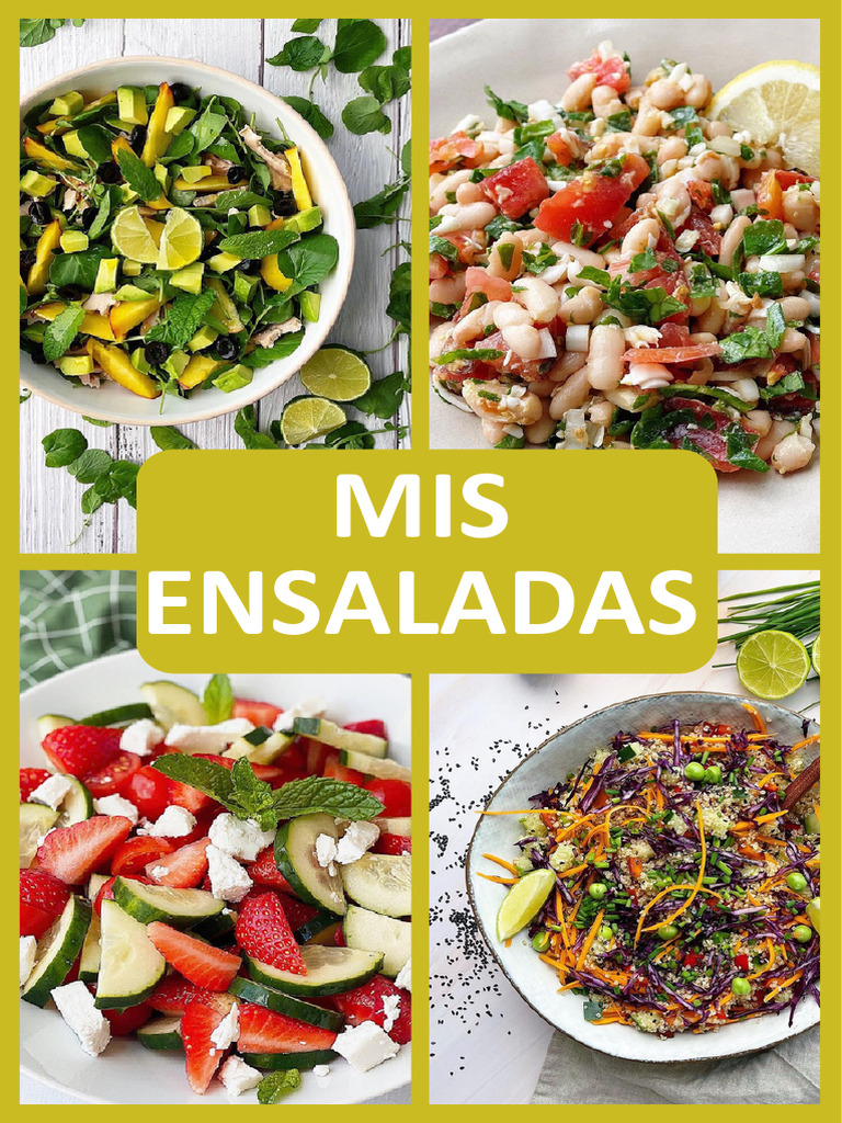 10 Ensaladas Saludables y Frescas | PDF | ensalada | Cocina