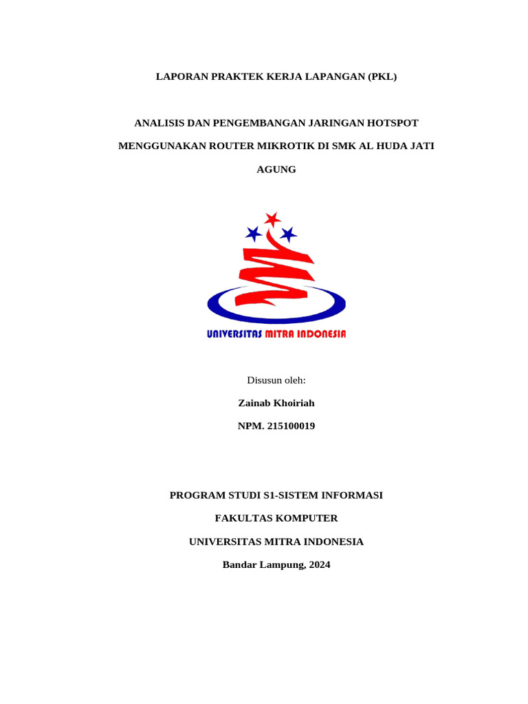 Laporan PKL Zainab | PDF