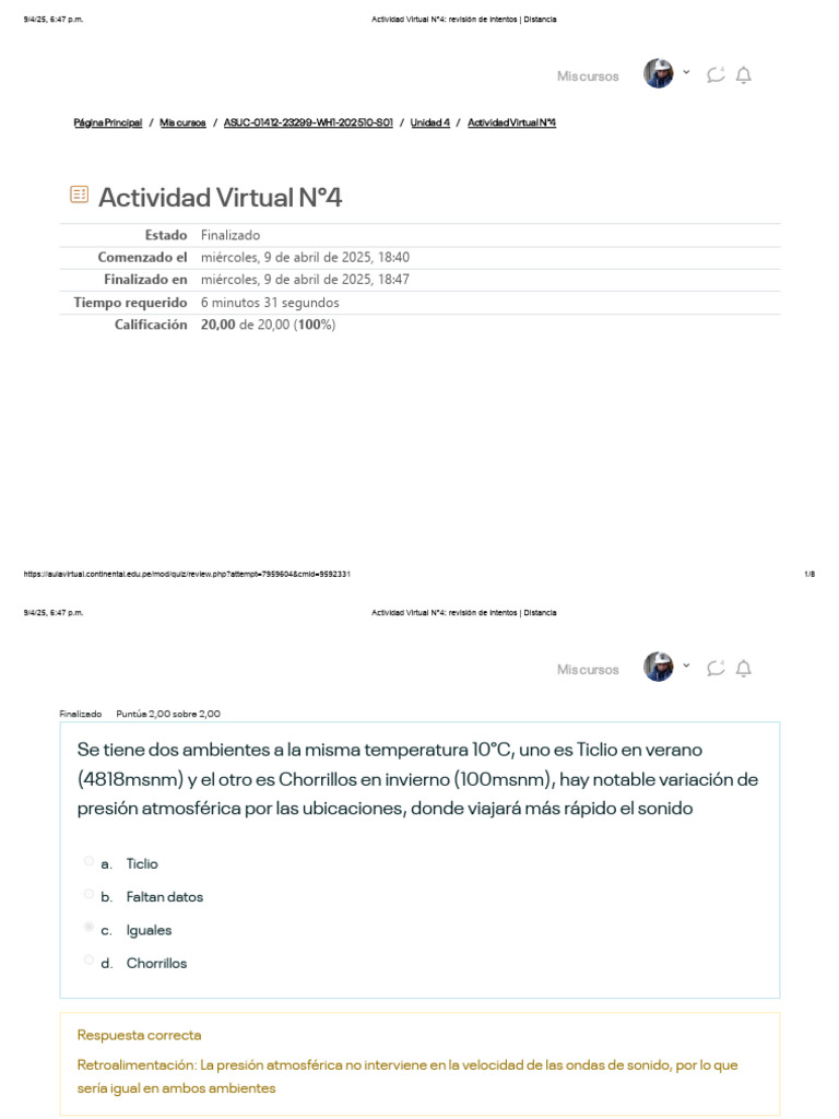 Actividad Virtual N°4 FLUIDOS 2 | PDF | Sonido | Gases