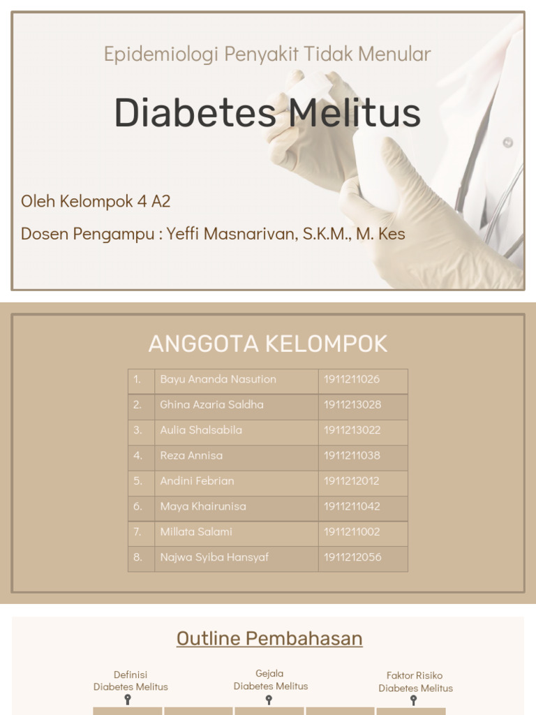 5.Ppt Kelompok 4 Eptm a2 Penyakit Diabetes Mellitus | PDF