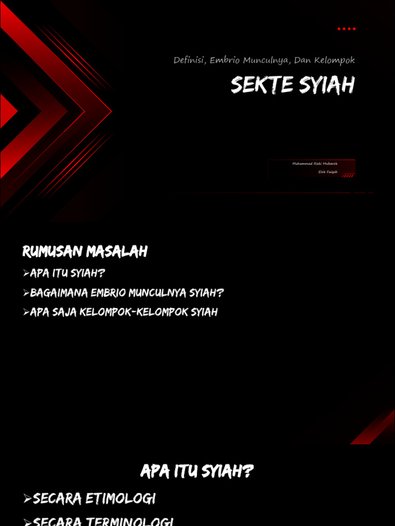Definisi Embrio Munculnya Dan Kelompok Sekte Syiah | PDF