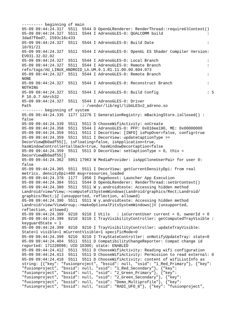Log Cat 1746776664295 | PDF | Computer Engineering | System Software