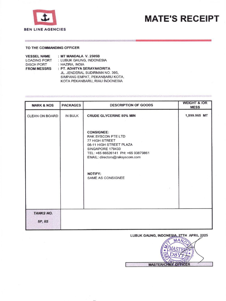 MD2505B Lubuk Gaung Mate S Receipt 1745807002374 | PDF