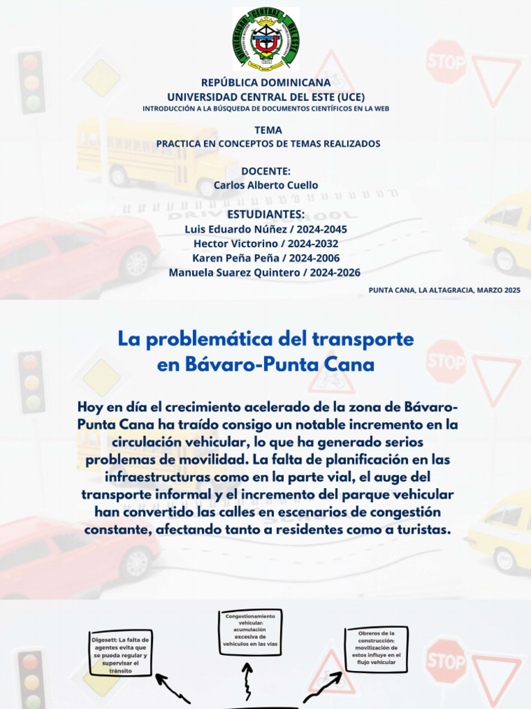 Exposicion Temas Realizados - Problemática Transporte Punta Cana - Compressed | PDF