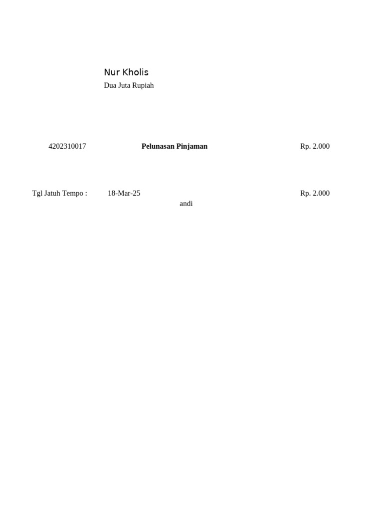 Print Kwitansi | PDF