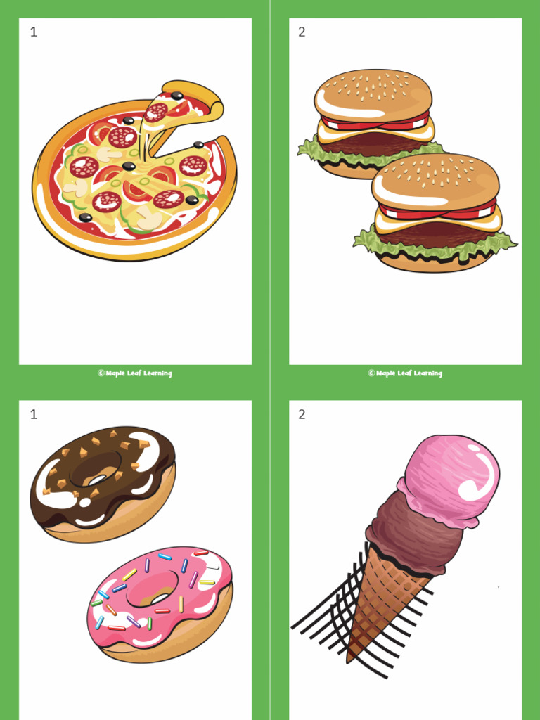 Food Vocabulary Flashcards for Kids | PDF | Tomato | Cuisine