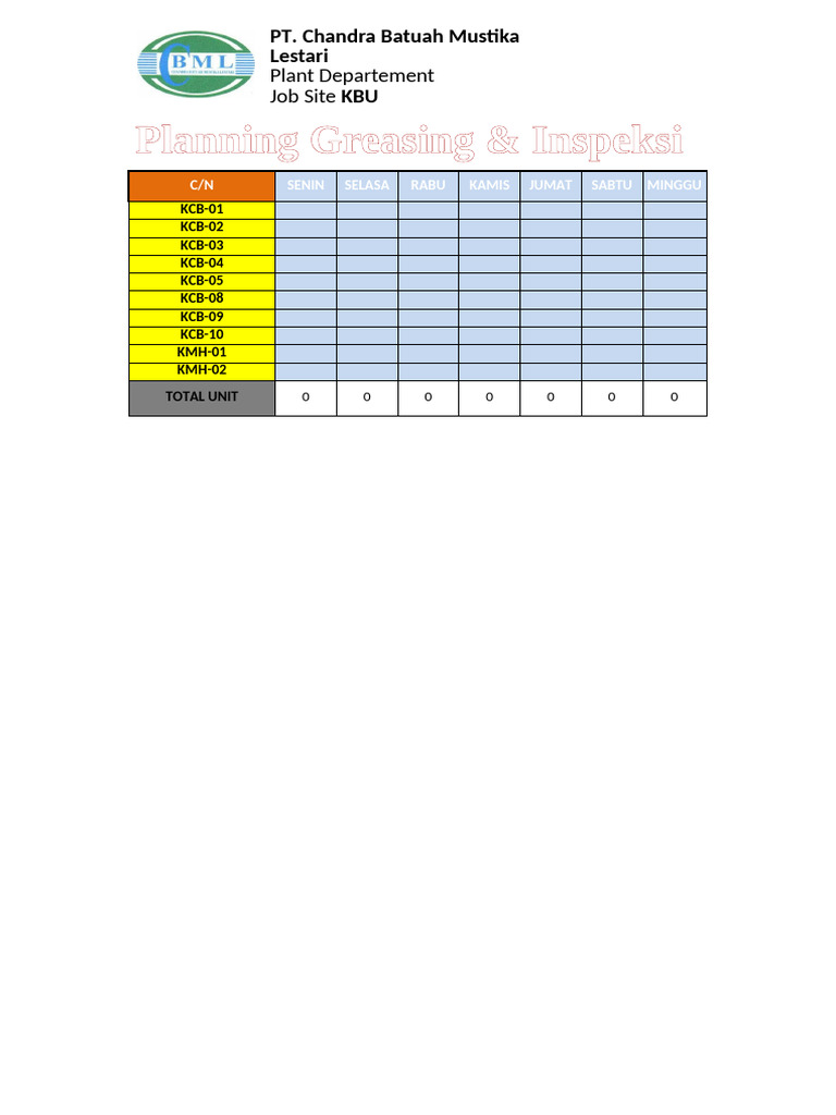 Inspeksi & Greasing KCB | PDF