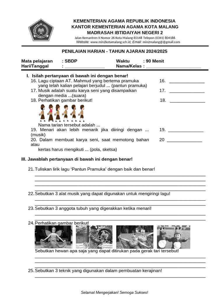 Ph Sbdp Tema 8 Isian + Uraian | PDF