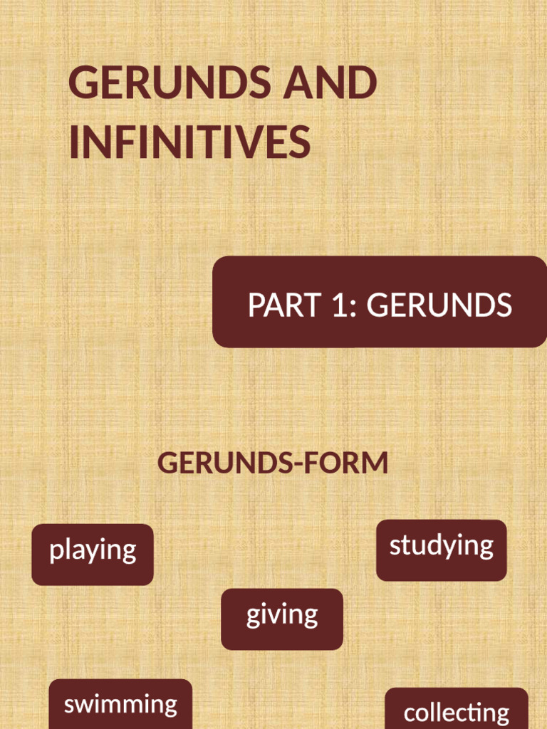Gerunds and Infinitives CLASS | PDF | Linguistics | Grammar