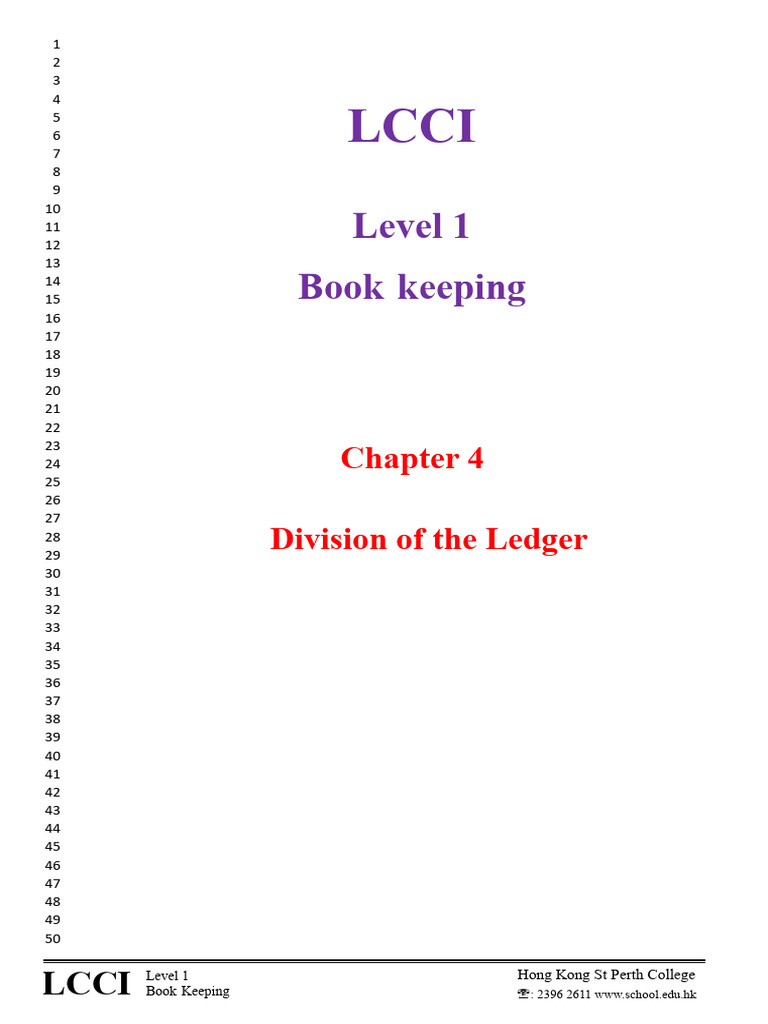 Chapter 4 Division of Leger | PDF